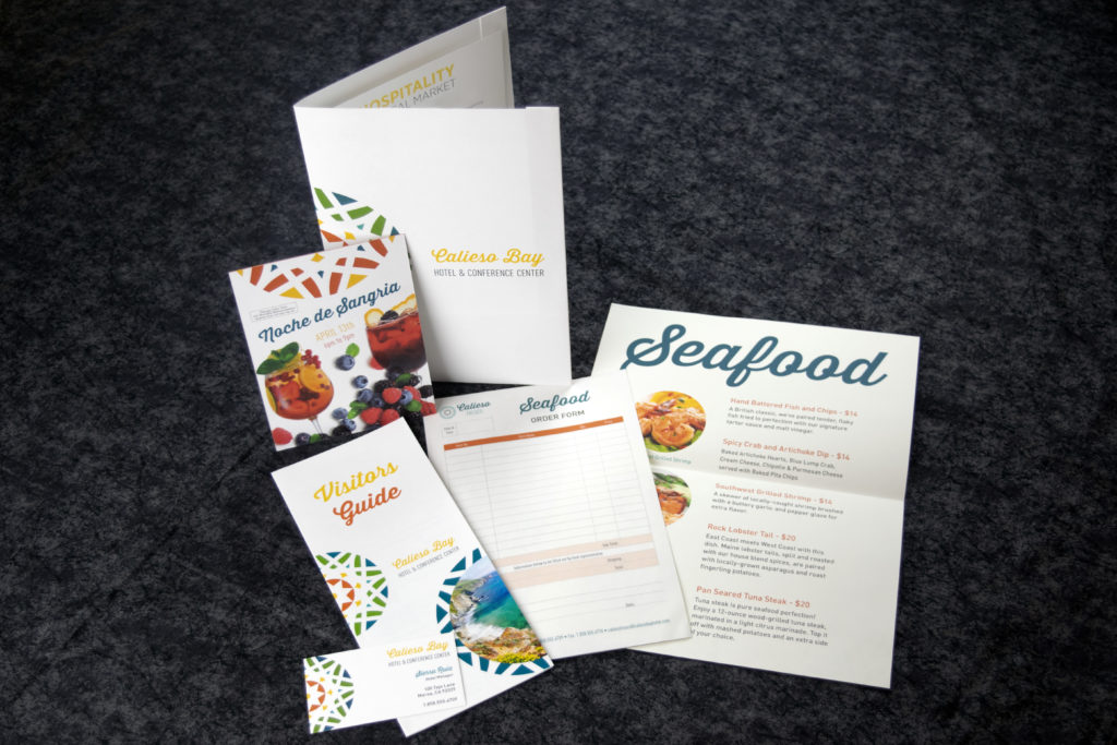 ASI hospitality marketing menus brochures landscape | Print Bangor